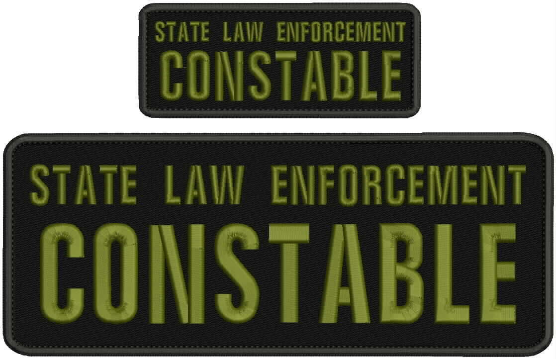 state law enforcement constable embroidery Patches 4x10 and 2x5 hook on ...
