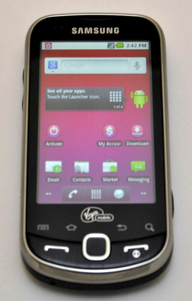 Samsung Intercept M910 Android Phone Virgin Mobile STEEL GRAY qwerty 3G ...