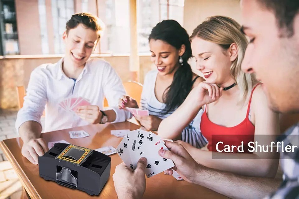 Card Shuffler 1-2 Deck Automatic,Battery-Operated Electric Card ...