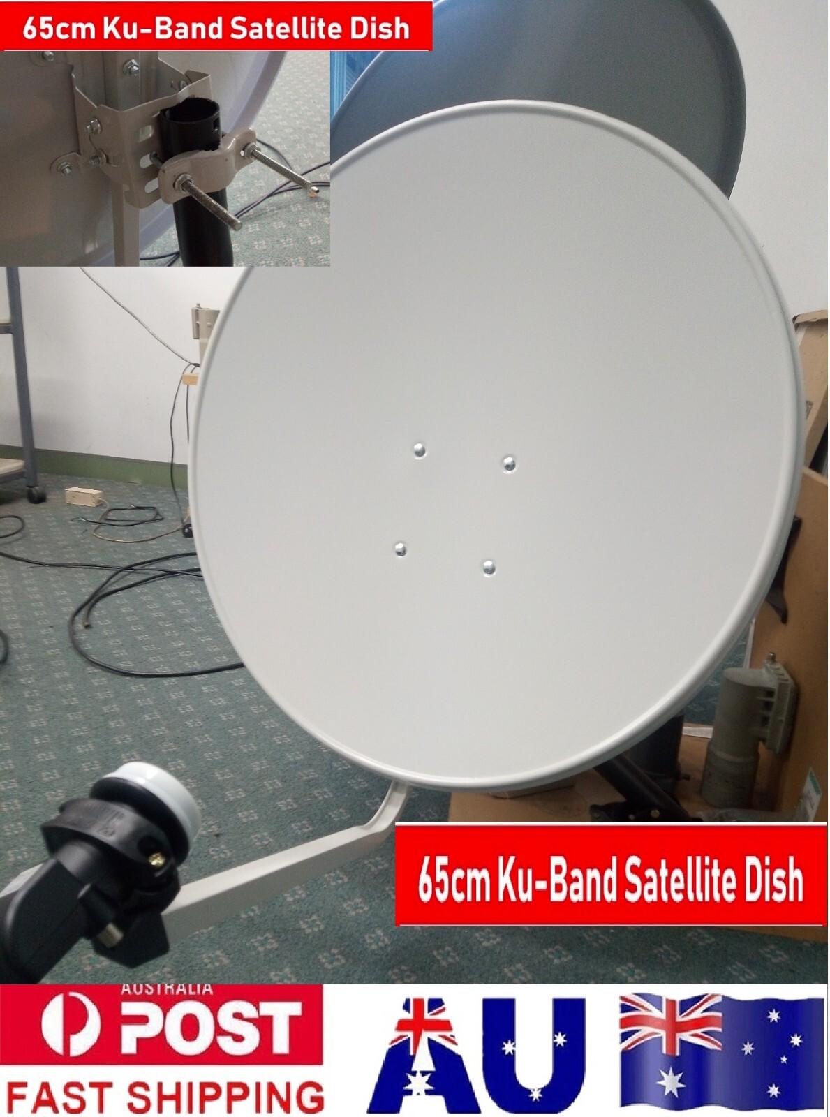 Ku-Band Offset Satellite Dish Antenna suitable for VAST Optus Intelsat ...