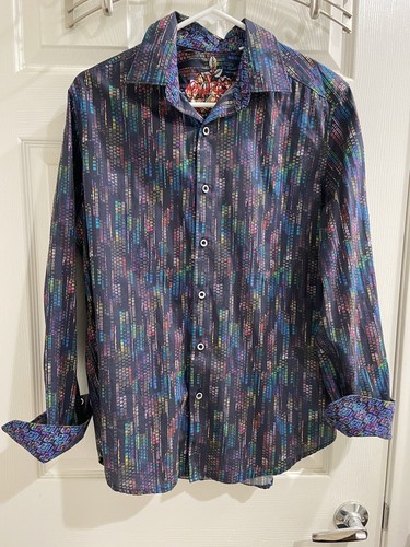 Robert Graham Button Up Small Rainbow Paisley Button Down | eBay