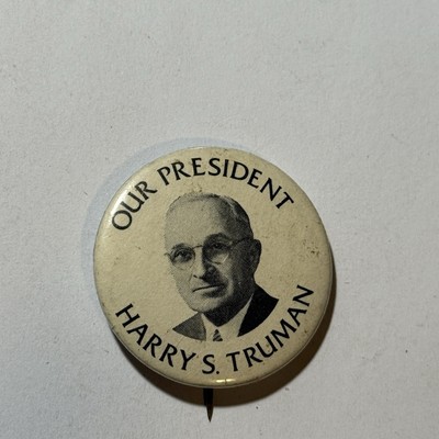 Truman Political Campaign Pinback Button 1 1/2 inch Reproduction | eBay