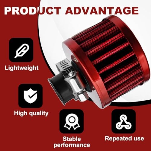 12mm High Flow Crankcase Breather & Air Filter Kit for Universal Cars ...