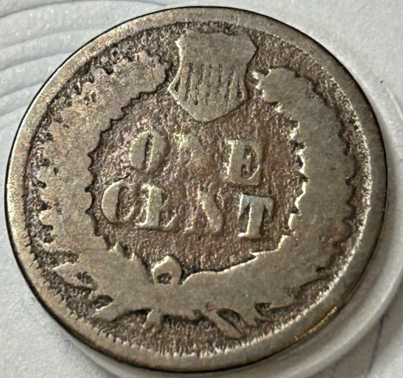 1869/9 Nice Old Indian Cent, Red-Brown, Part Liberty Ungraded Good Date ...