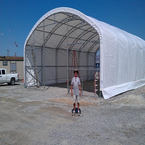 Rhino Shelter Peaked Truss Building Style Vinyl Cover White 65'Wx49 ...