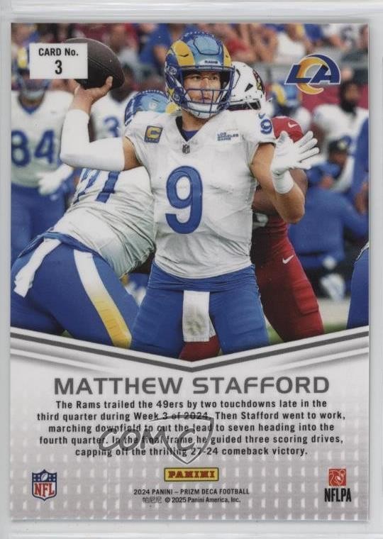 2024 Panini Prizm Deca Decade Dominance Matthew Stafford #3 0us8 | eBay