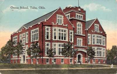 Tulsa Oklahoma Owens School Street View Antique Postcard K38937 | eBay