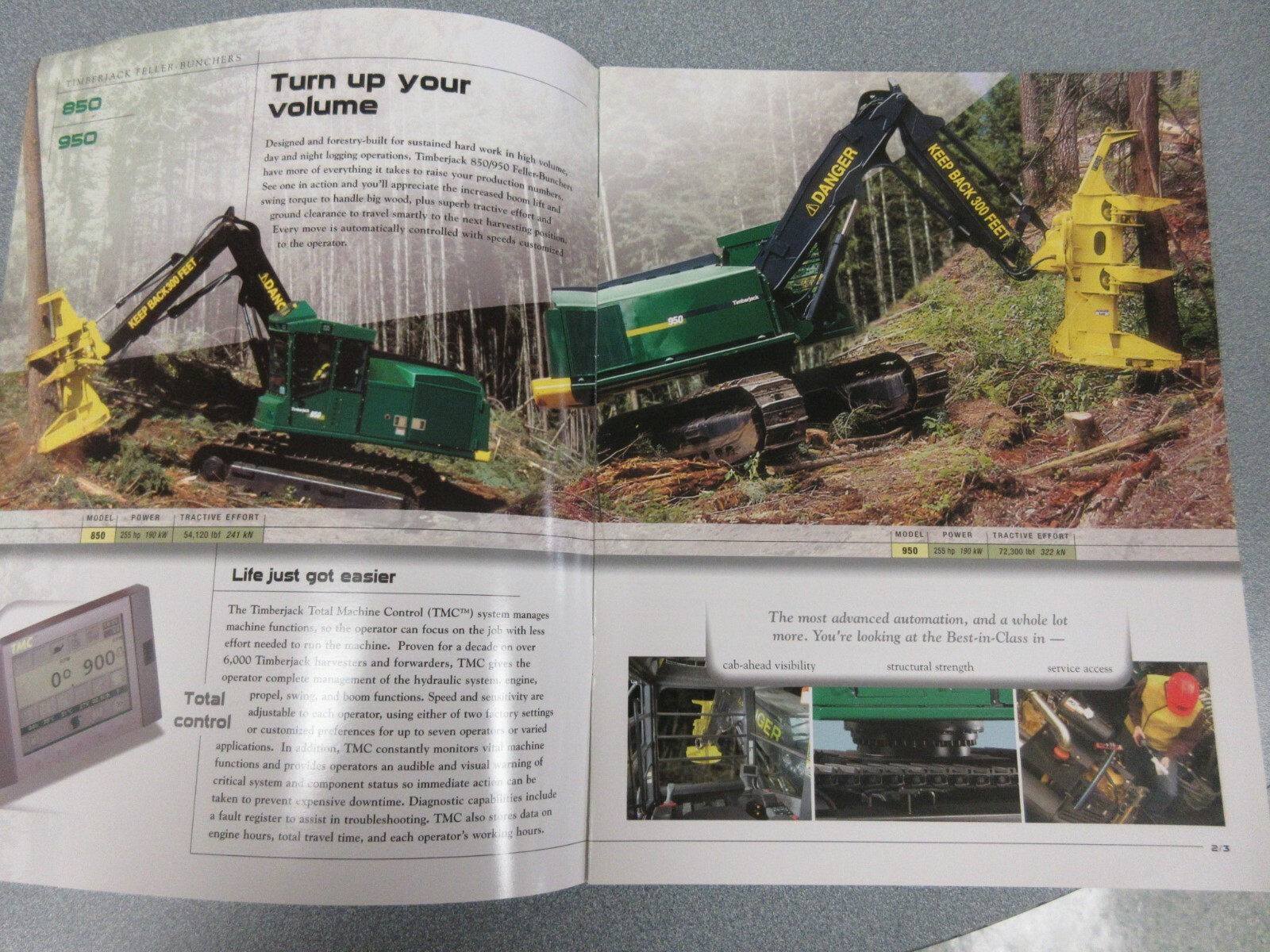 Timberjack 850 950 Feller Bunchers Sales Brochure 14 Pages | eBay