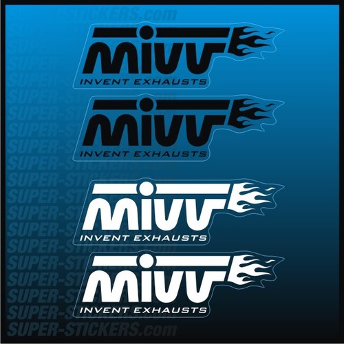 2pcs MIVV Invent Exhausts LOGO Decal Sticker 82x26mm Aufkelber ...