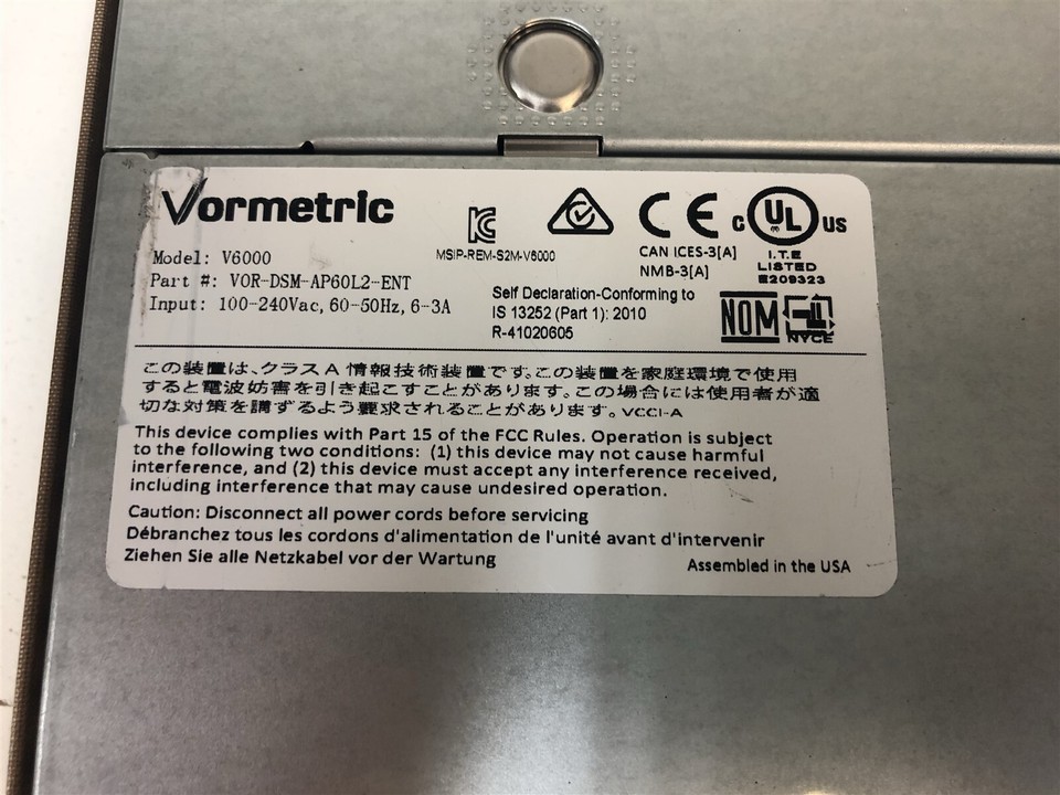 Thales Vormetric V6000 Data Security Manager (VOR-DSM-AP60L2-ENT) AS-IS ...