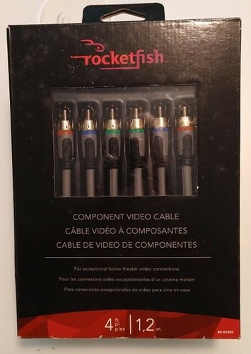 Component Cable 4' foot Rocketfish Gray RF-G1207 Brand New | eBay