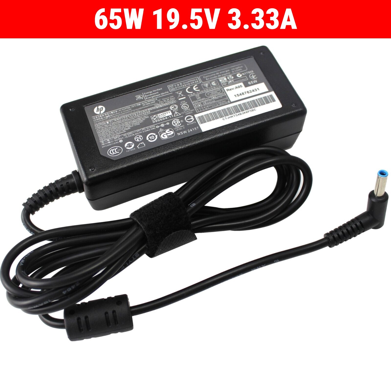 For HP Laptop/PC Charger AC Adapter Power Supply + Cable Cord 45W 65W ...
