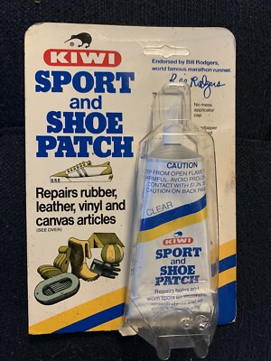 Vintage kiwi sport shoe Boot patch Fix repair rubber, leather vinyl ...