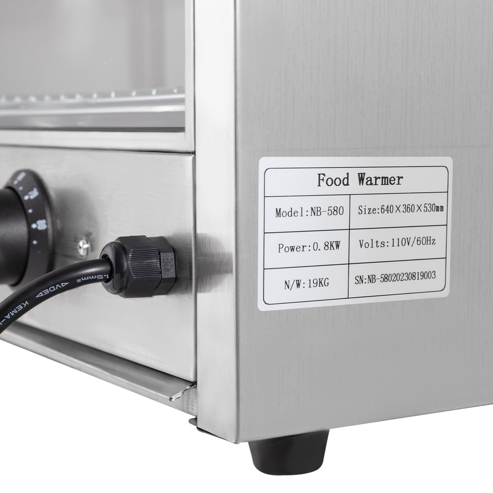 4-Tier Commercial Food Warmer Display Case Countertop Pie Pizza Cabinet ...