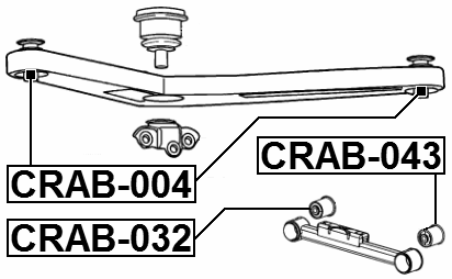 Arm Bushing Rear Upper Arm Febest CRAB-004 OEM 52088425 | eBay