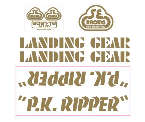 SE Racing - P.K. Ripper Decal set - gold on clear | eBay