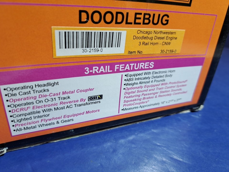 RailKing MTH 30-2159-0 Chicago Northwestern Doodlebug Diesel Locomotive ...