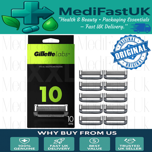 Gillette Labs Razor Blades Refills 10 Pack XXL – Genuine Original ...