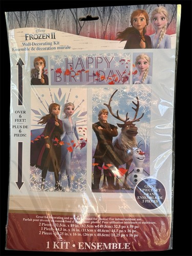 Disney Frozen 2 Wall Decoration and Photo Booth Backdrop Kit, 5 Pieces ...