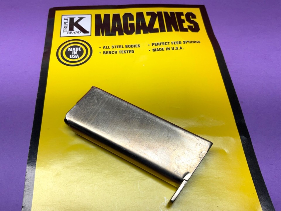 NICKEL Raven Arms P-25 MP-25 .25 ACP 6 Rd. Pistol Magazine Triple K ...