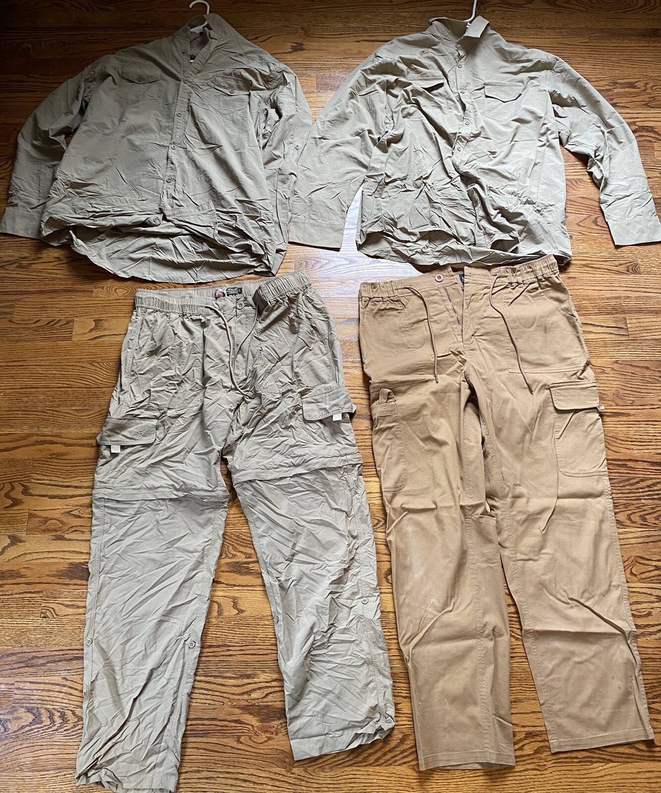 Men’s Bush Tech Africa Safari Clothing Lot Of 4 Mara 2 Shirts and 2 ...