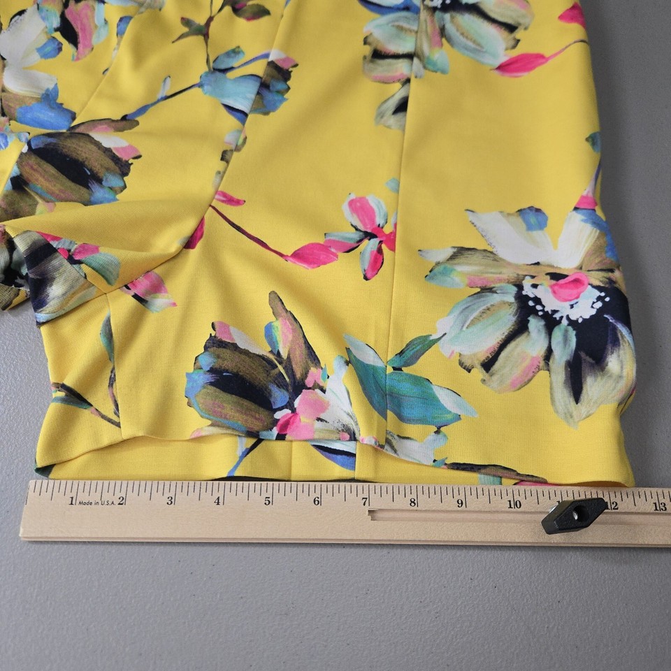 Gianni Bini Women's Floral Print Shorts Yellow Large | eBay