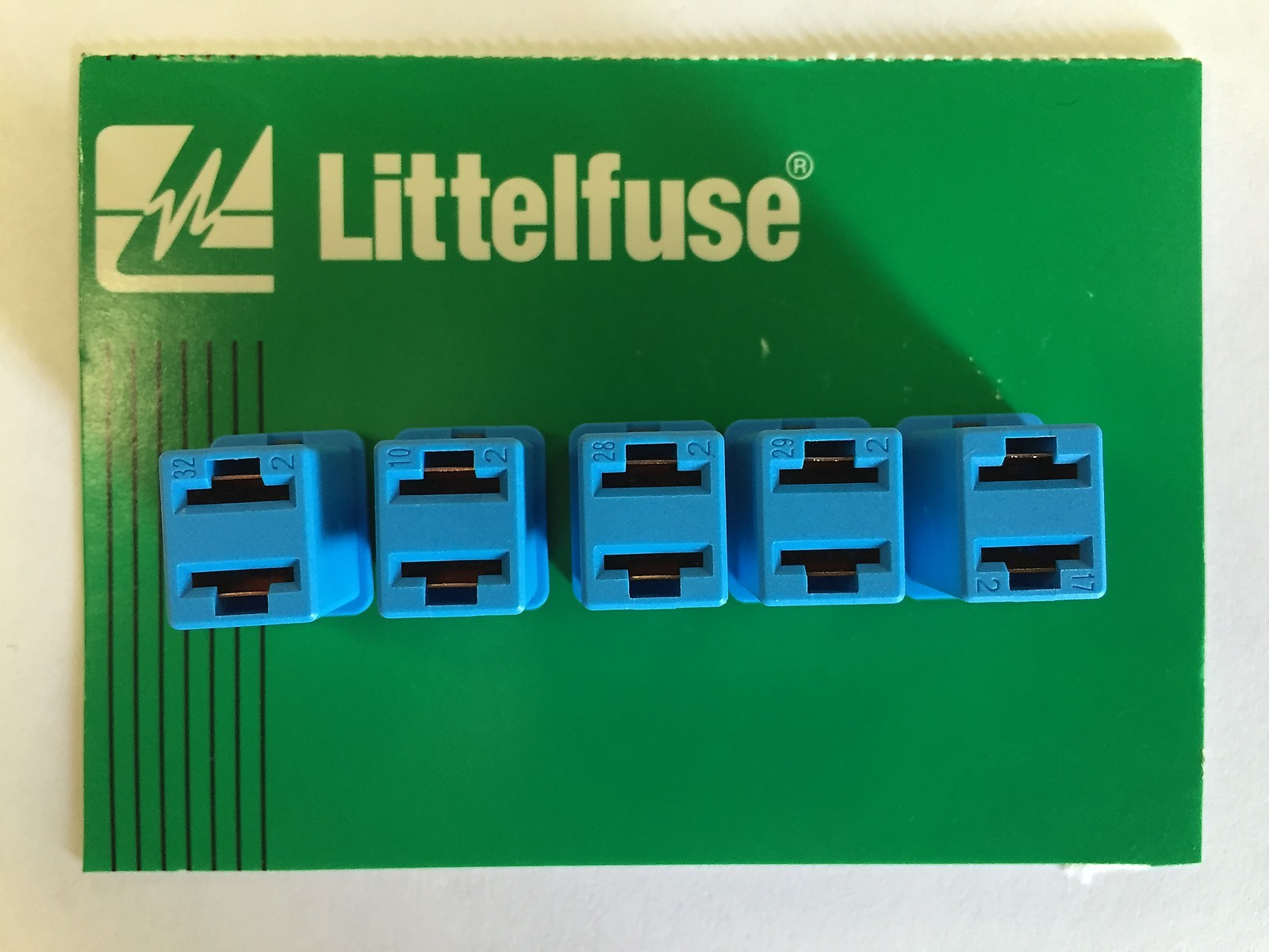 Set of 5: Genuine LittelFuse Automotive J Case 20 Amp 58V Low Profile ...