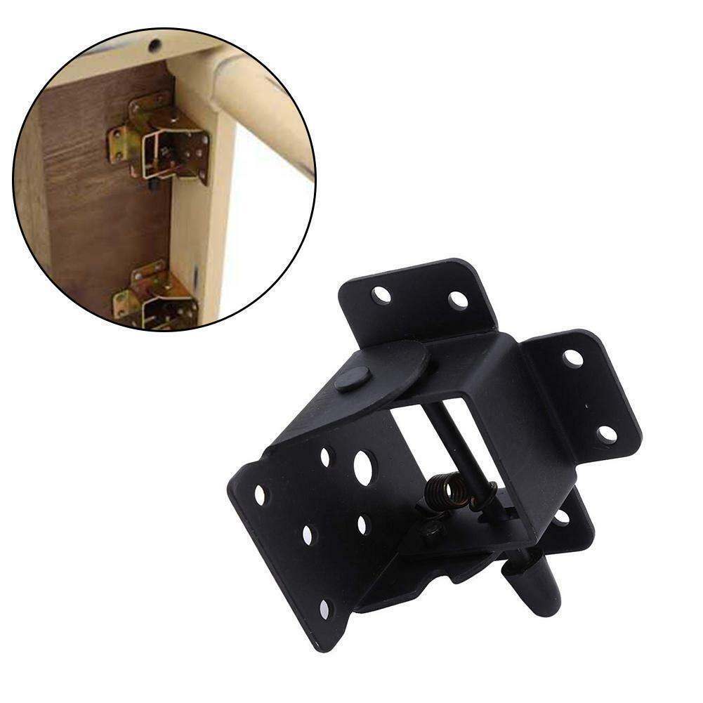 90° Locking Folding Table Chair Leg Brackets Hinge Self Foldable Lock ...
