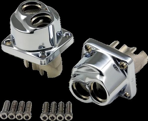 DS Polished Chrome Aluminum Lifter Block Pair Harley Low Rider Custom ...
