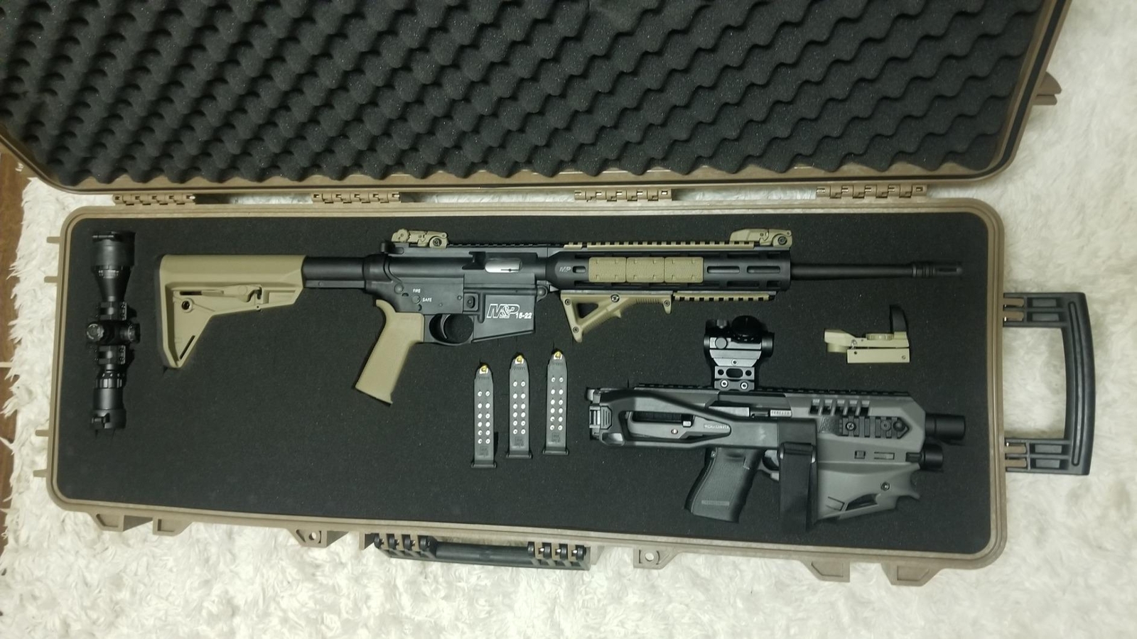 Tactical Hard Rifle gun Case waterproof pick and pluck foam Heavy duty ...