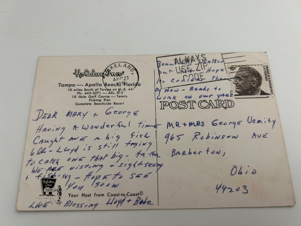 Holiday Inn Apollo Beach Tampa Bay Florida Postcard | eBay