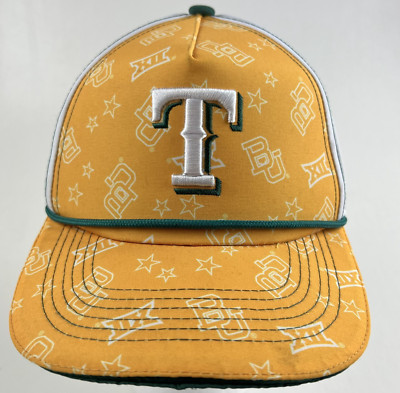 Baylor University BU Bears Texas Snapback Cap Hat Gold, White, Green | eBay