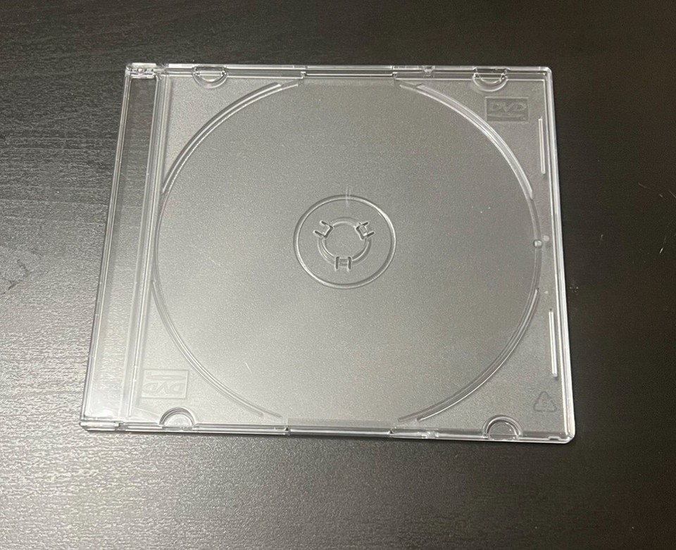 10x Clear Plastic Slim Single DVD CD Slim Jewel Case Cases 5.2mm Spine ...