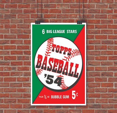 1954 Topps Baseball Wrapper Print/Poster | eBay