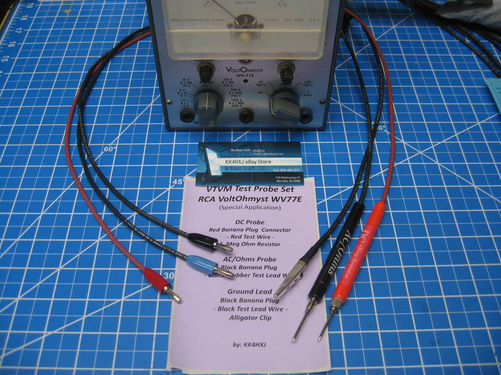 Custom VTVM Probe Set - Assembled - for RCA Voltohmyst WV77E | eBay