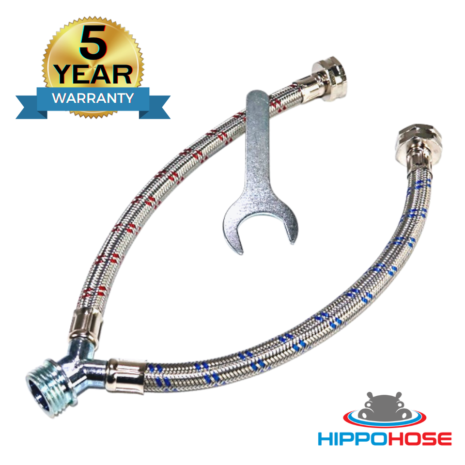 Washing Machine Y-Mixer/Y-Split Water Hose - STAINLESS STEEL - (1 FT ...