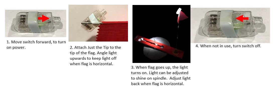 TIP UP LIGHT - Highly Visible LED TIP UP LIGHT in Red, White, Blue or ...