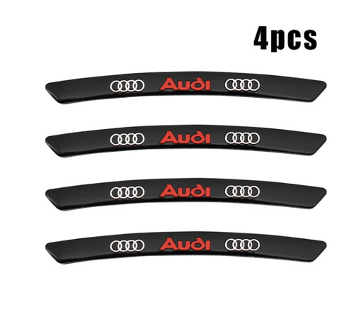 For Audi Wheel Rim Decals 4x9cm Metal Black Stickers New | eBay