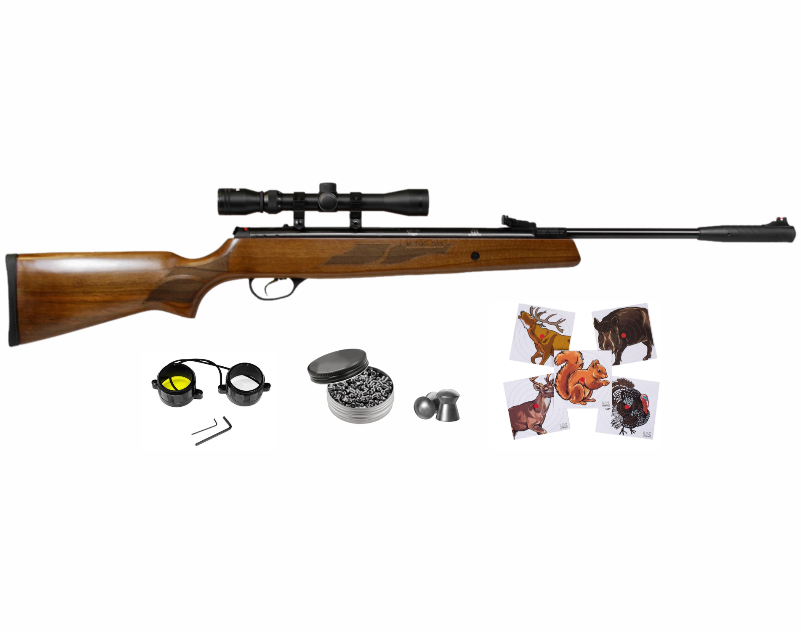 Hatsan Mod 95 Vortex Combo .22 Cal Break Barrel Air Rifle w/ Pellets ...