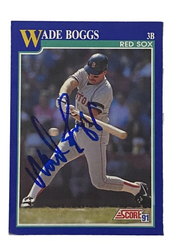 Wade Boggs Signed 1991 Score Red Sox Autograph | eBay