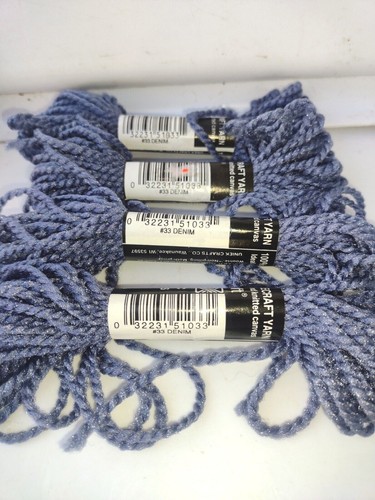 Needloft Plastic Canvas Yarn Lot Of 4 - 10 Yds 2 Ply 100% Nylon You ...