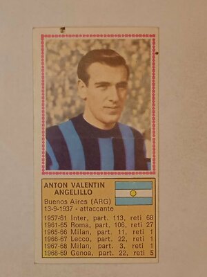 1970-71 Panini Calciatori Anton Valentin Angelillo Inter Fuoriclasse ...