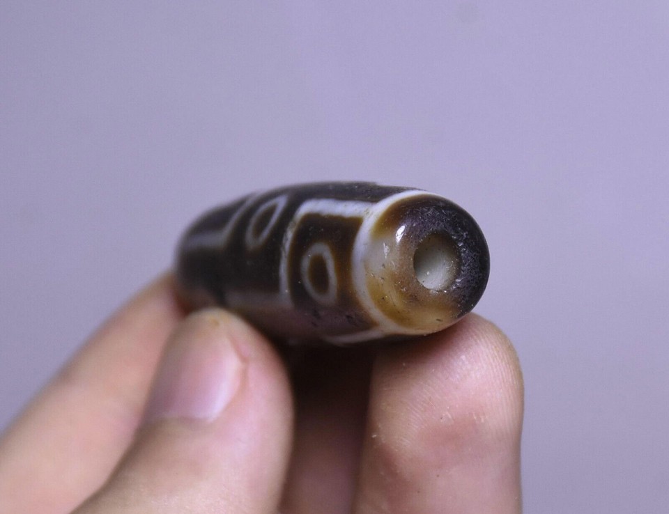 5CM Old Tibet Natural Agate Onyx 9 Eyes Pray Dzi Beads Exorcism Amulet Pendant | eBay