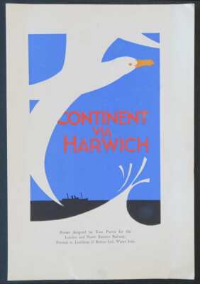 Poster Poster CONTINENT VIA HARWICH Tom Purvis London & North Eastern ...