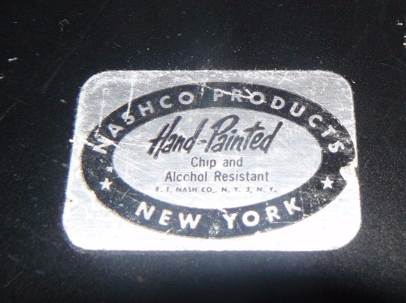 Nashco Products New York Metal Deep Tray Bowl Rare Hand-painted Great ...
