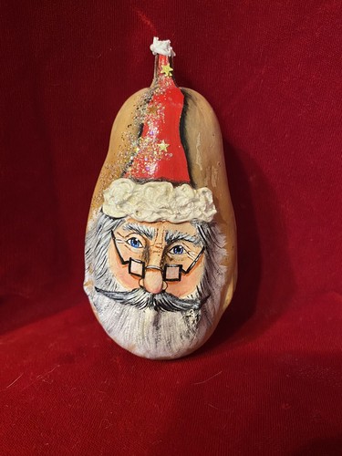 Karen Parker 1996 Hand painted Veg Pear "Santa Teardrop" Christmas ...