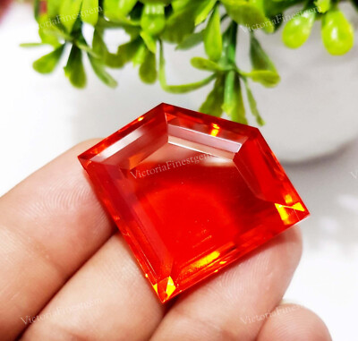 80 Ct Red Topaz Fancy Shape Red Color Topaz Gift Loose Gemstone | eBay