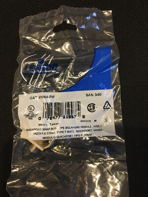NEW - Leviton 41084-FIF Quickport F-Type Insert, Ivory | eBay
