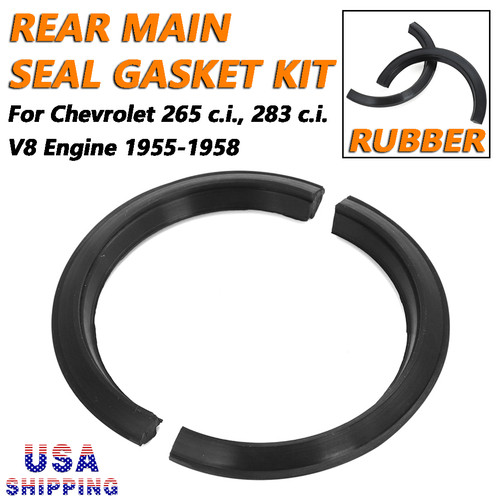 For 1955-58 Chevrolet GMC 265, 283 CID Rubber Rear Main Seal Gasket Kit ...