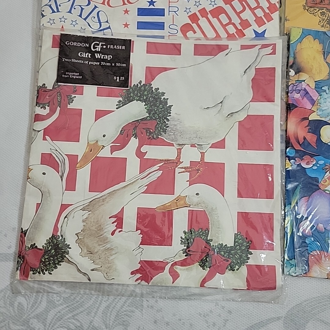 VTG Wrapping Paper Mixed Lot Gift Wrap Gordon Fraser American Greetings ...